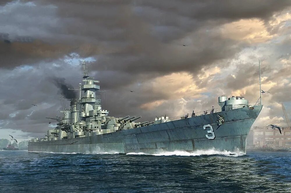 Trumpeter 06740 1:700 Линейный крейсер ВМС США "Гавайи" CB-3 модель корабля Готовый продукт