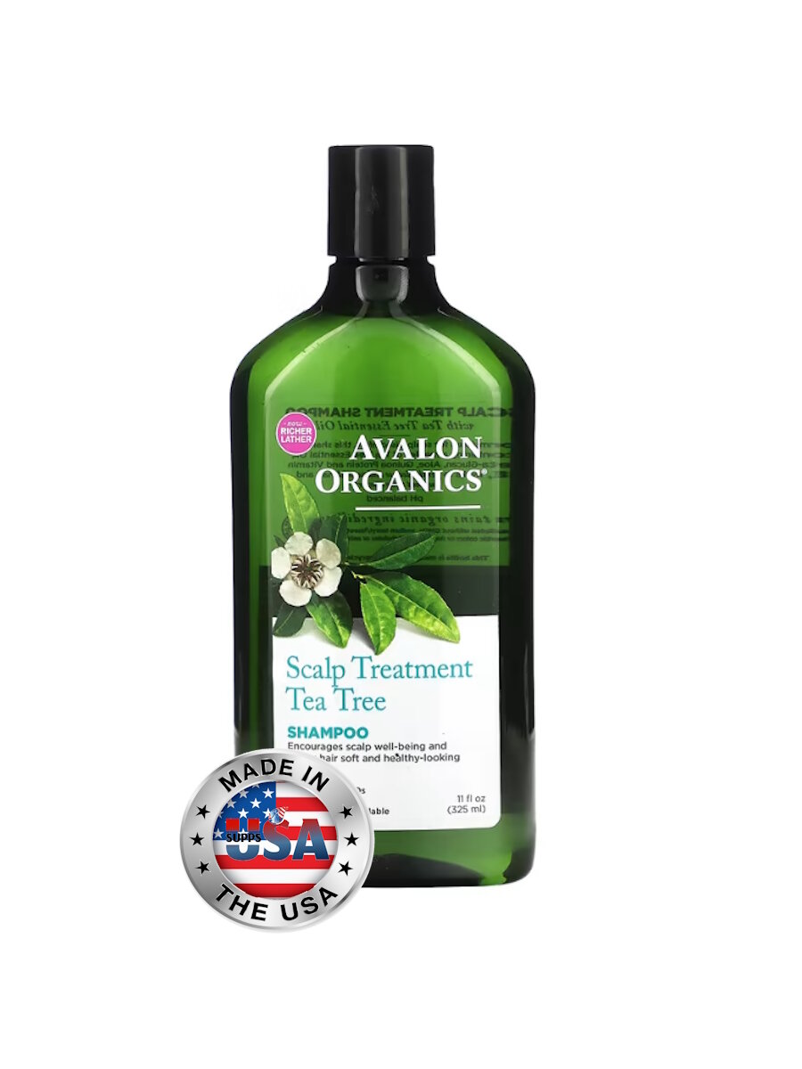 Avalon Organics Шампунь для кожи головы, чайное дерево, 325 мл