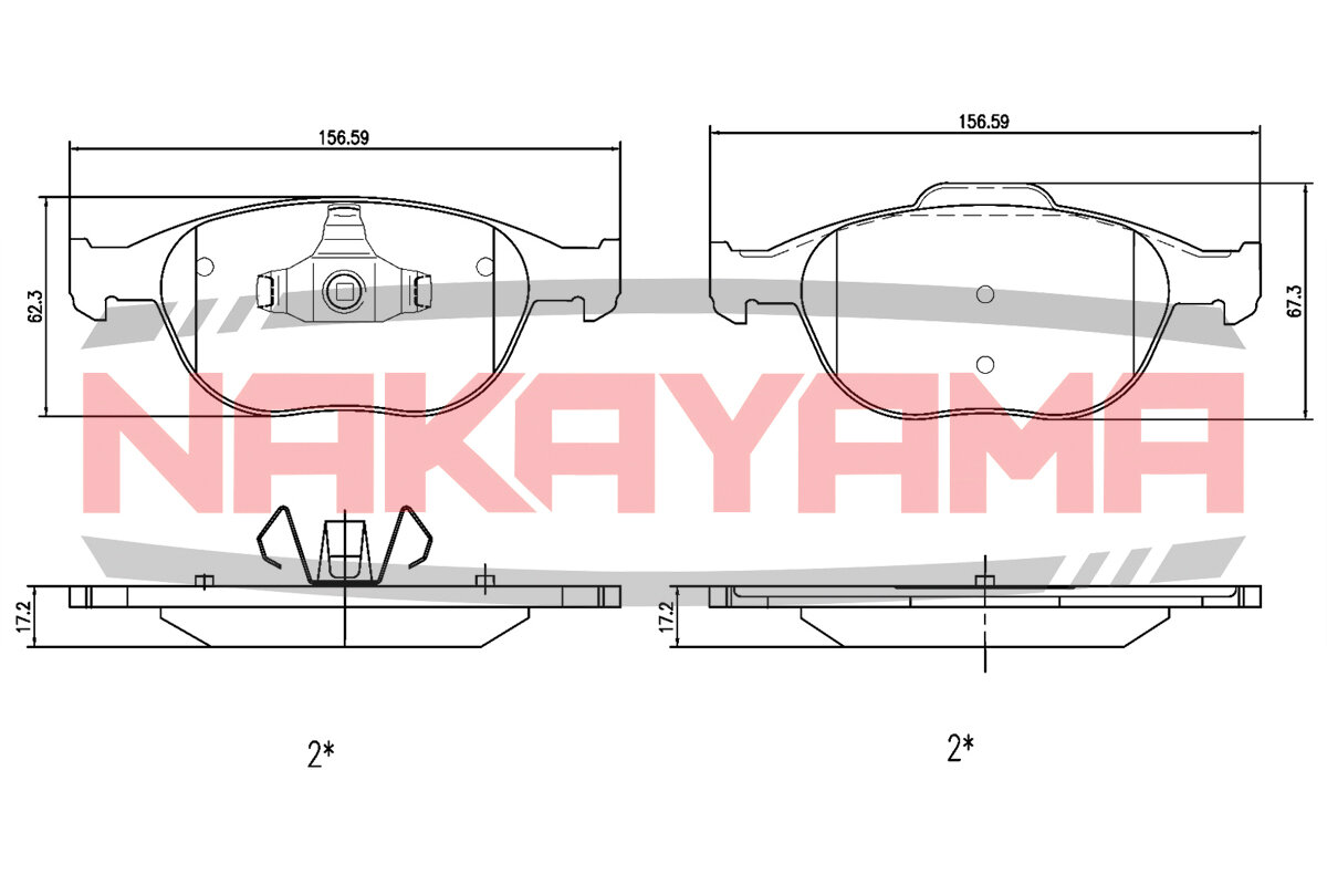 Колодки тормозные дисковые передние FORD FOCUS 02-