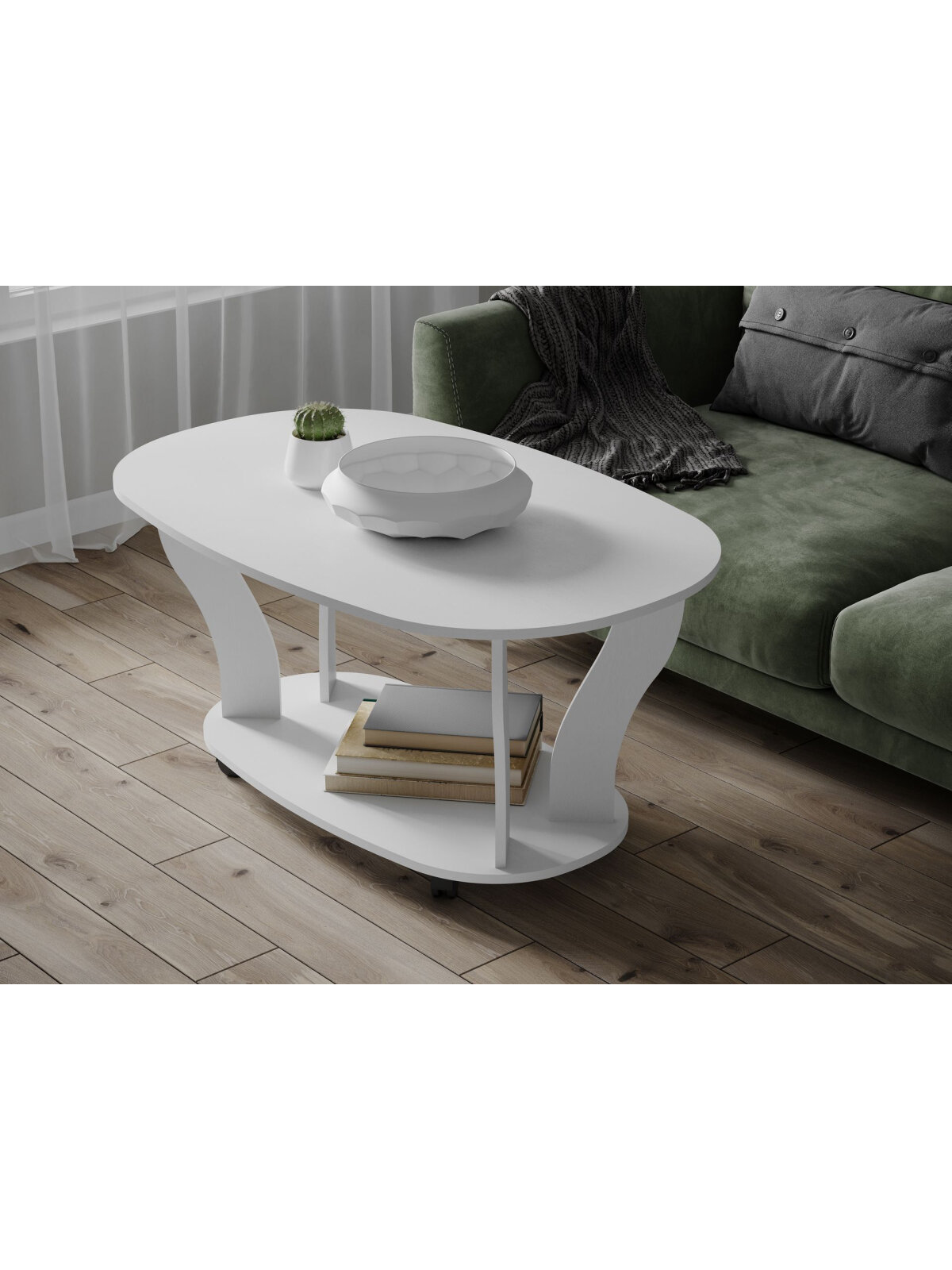 Стол журнальный "Консул-3 белый" Huge Mebel. Ширина 900 Высота 560. Столы журнальные