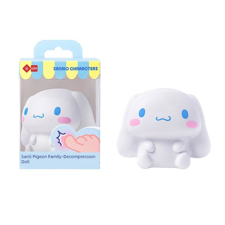 Sanrio Cinnamoroll Большой плюшевый мишка в коробке, 15 см, милый персонаж для снятия стресса и подарков для детей