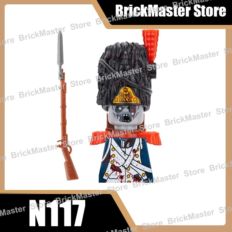 Зомби-солдат в фуражке, LEGO совместимый, B20-1-1