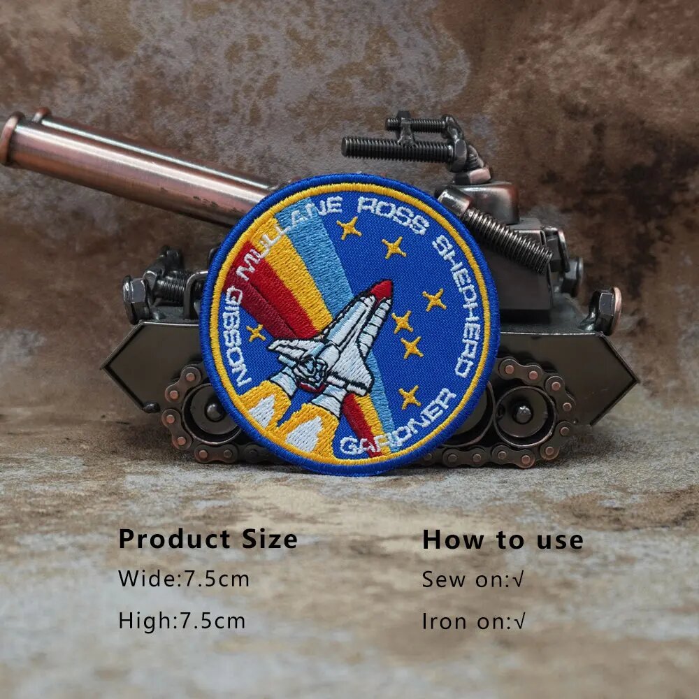 Нашивка космическая "Аполлон" AA140-1, iron on
