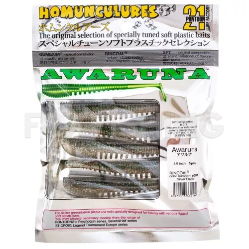 Силиконовая приманка Pontoon 21 Awaruna 4 №201 10см. 5шт.