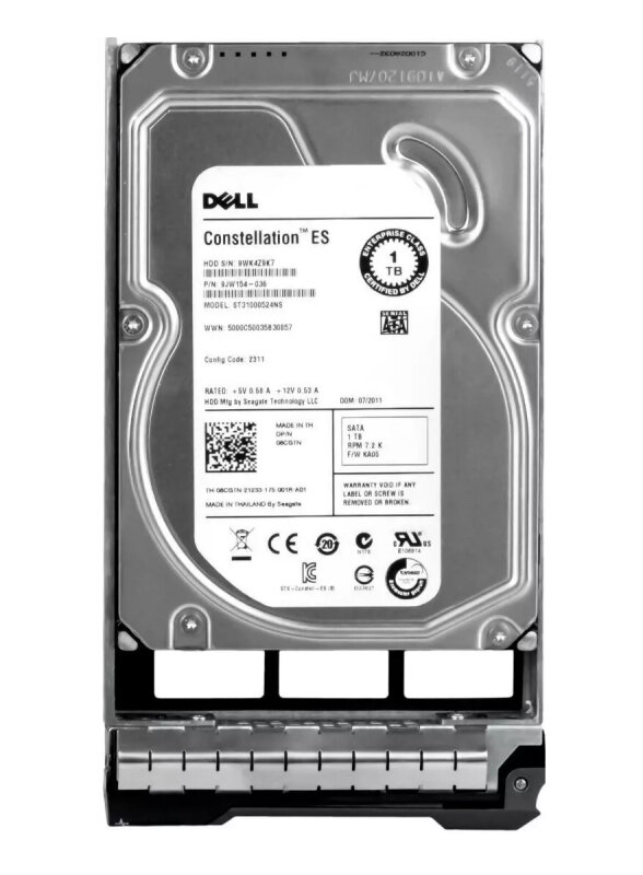 Жесткий диск Dell 9JW154-036 1Tb SATAII 3,5" HDD