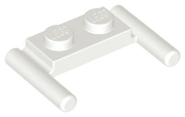 Деталь Lego 3839b Plate, Modified 1 x 2 with Bar Handles - Flat Ends, Low Attachment