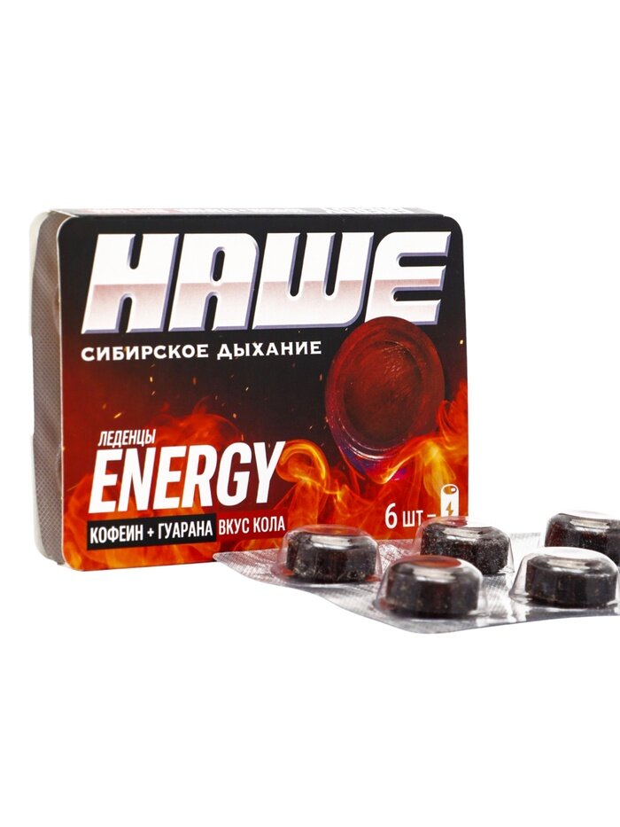 Леденцы тонизирующие «наше», Energy со вкусом колы, блистер, 6 шт.
