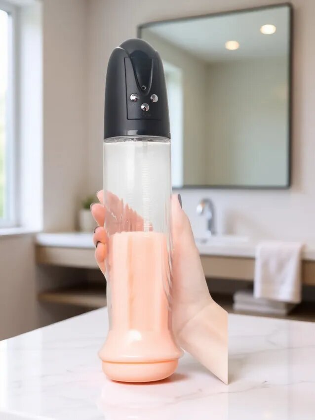 Автоматическая помпа для пениса Sexus men Expert Thorin для мастурбации, ABS-пластик, черная, 32 см