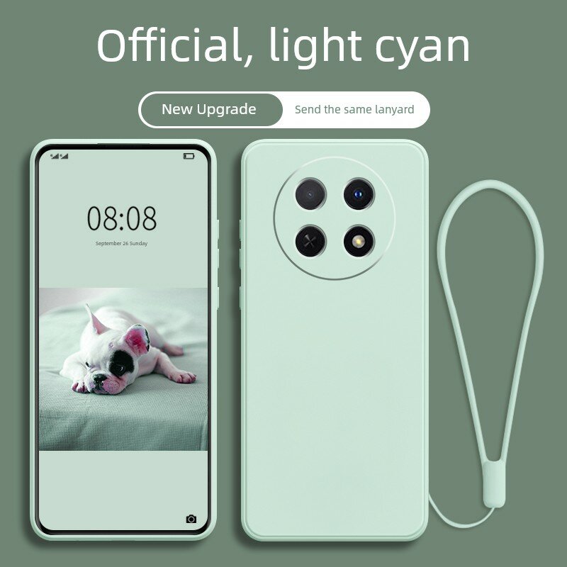 Силиконовый чехол для Huawei Enjoy 70 Pro, полная защита, светло-голубой для мобильного телефона