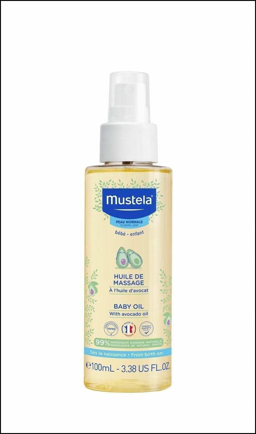 Mustela Масло массажное для новорожденных, 100 мл