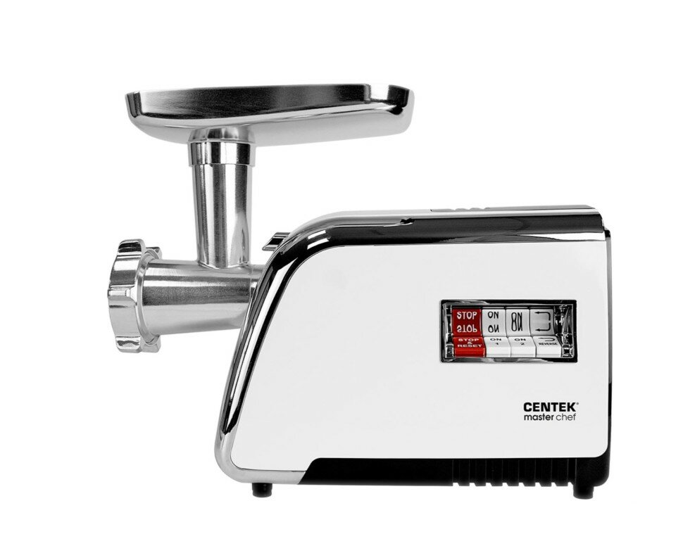 Мясорубка Centek "Juice" CT-1602, 2000Вт, 2кг/мин, белый/хром