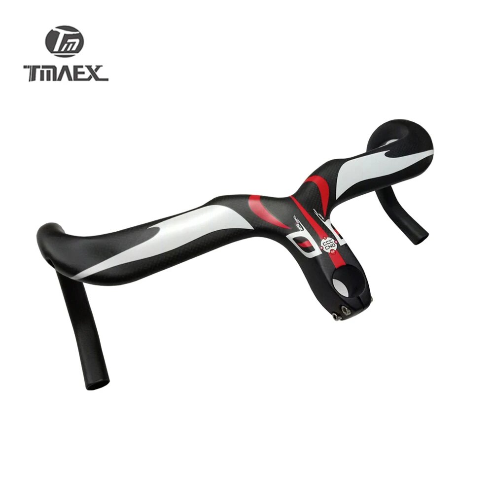Руль и вынос шоссейный карбоновый TMAEX Blue 100x400mm