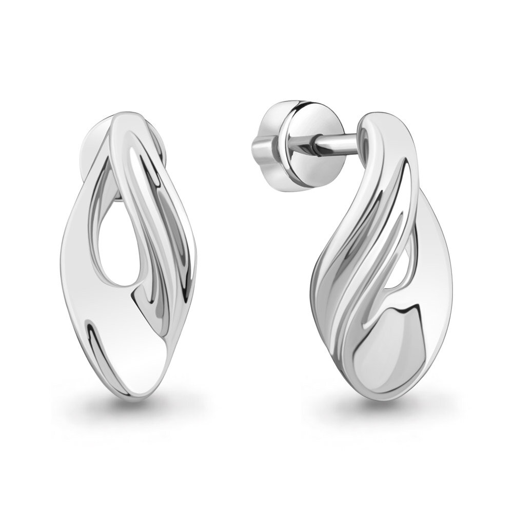 Серьги пусеты Abis, серебро, 925 проба, родирование