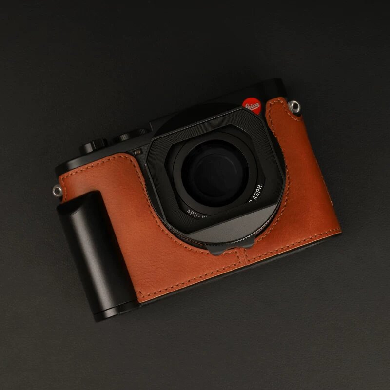 Кожаный чехол для камеры Leica Q3 с ручкой, верблюжий коричневый, премиум защитный чехол для Q3