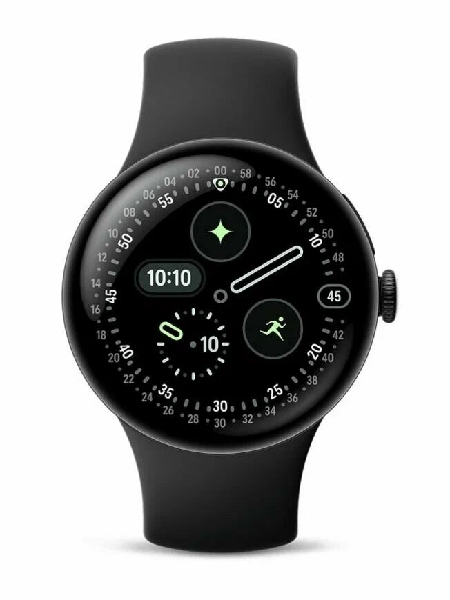 Pixel Watch 4 41mm WiFi Matte Black Aluminum Case/Obsidian Active Band
