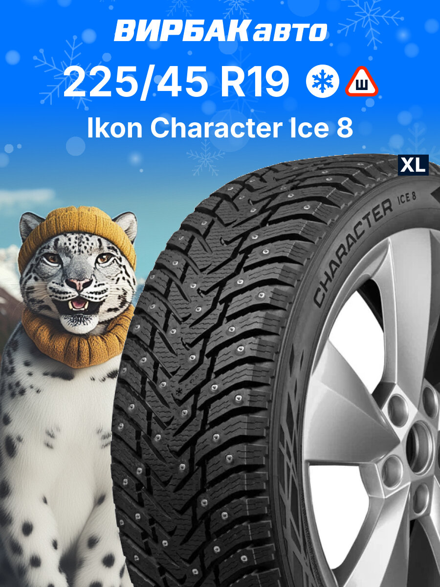 Зимние шины Ikon Character Ice 8 (Nordman 8) 225/45 R19 96T XL, зимняя автомобильная резина