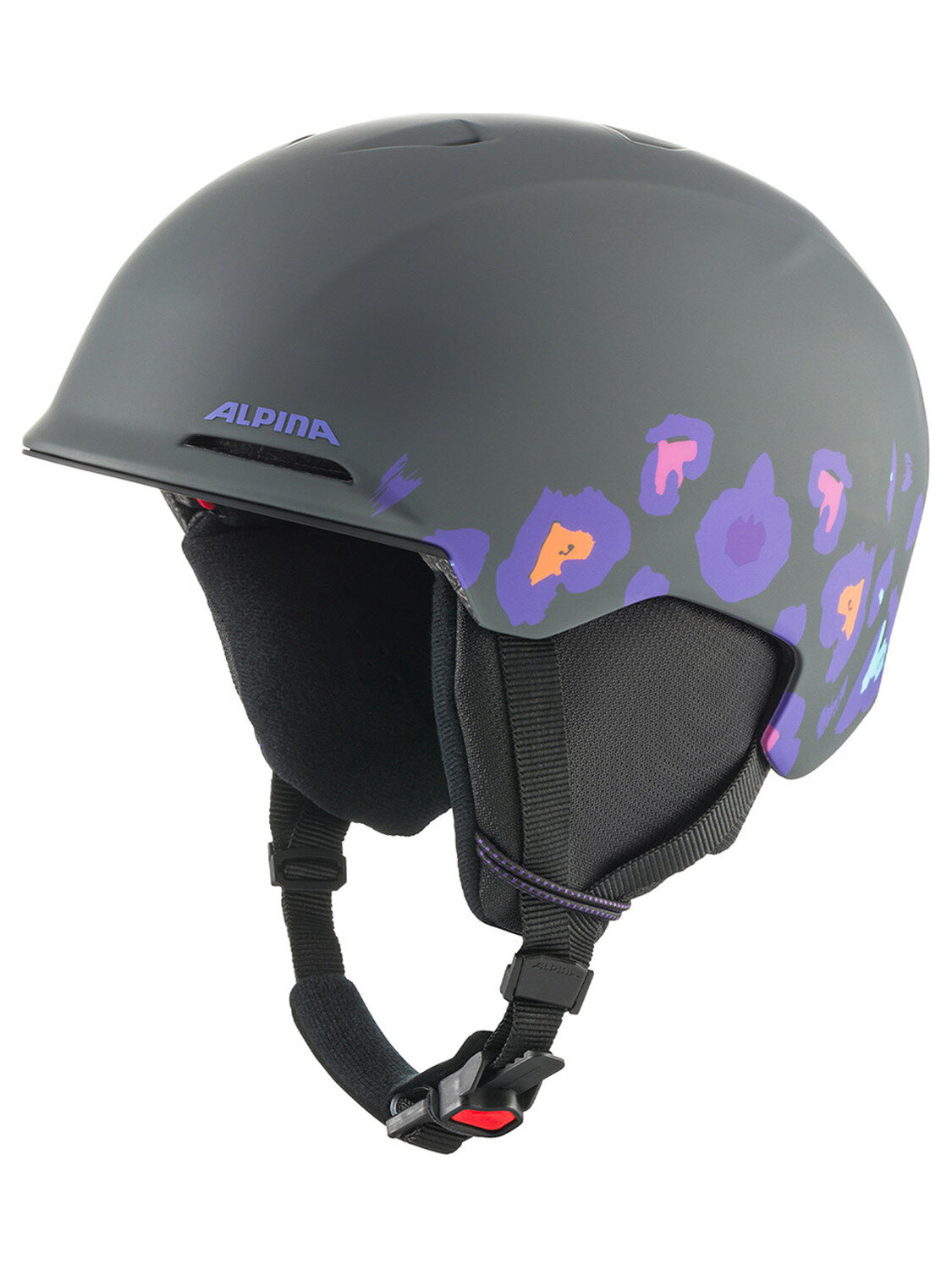 Горнолыжный шлем Alpina Brix Junior Midnight-Grey Leo Matt 25/26 Серый, для детей , Серый