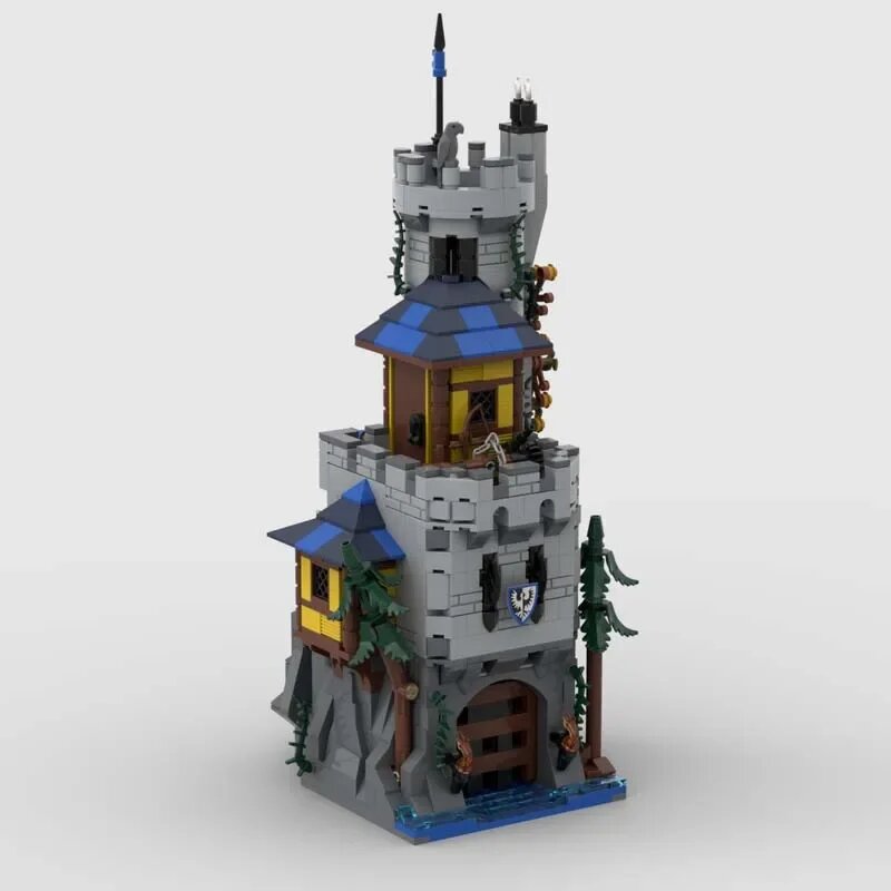 MOC Блочный конструктор Средневековый замок 966 деталей