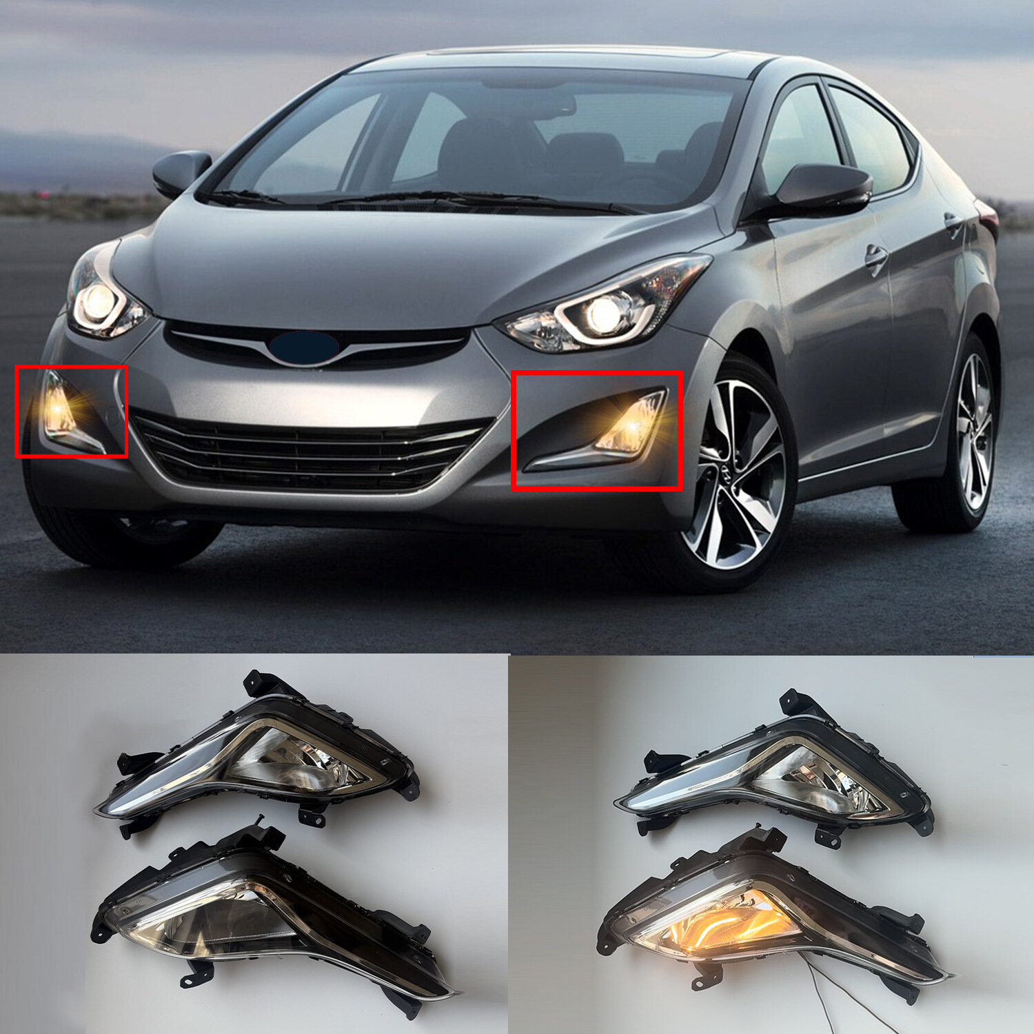 Противотуманные фары для Hyundai Elantra 2014-2016