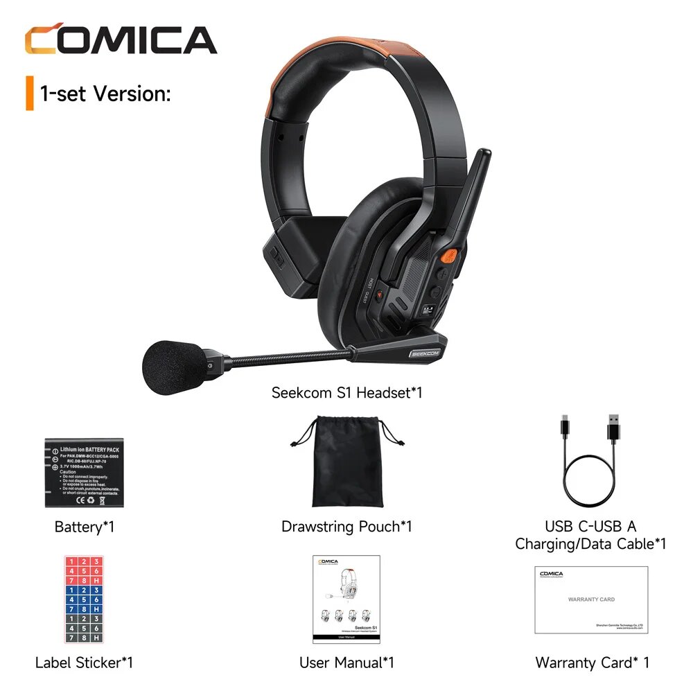 COMICA Seekcom S1 беспроводная система интеркома 1-Set Version