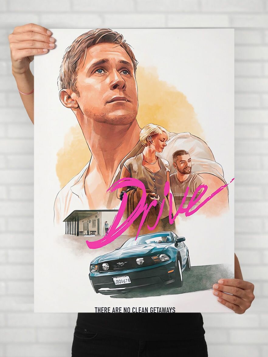 Плакат на стену для интерьера Драйв (Drive 3) - Постер по фильму кино формата А2 (42x60 см)