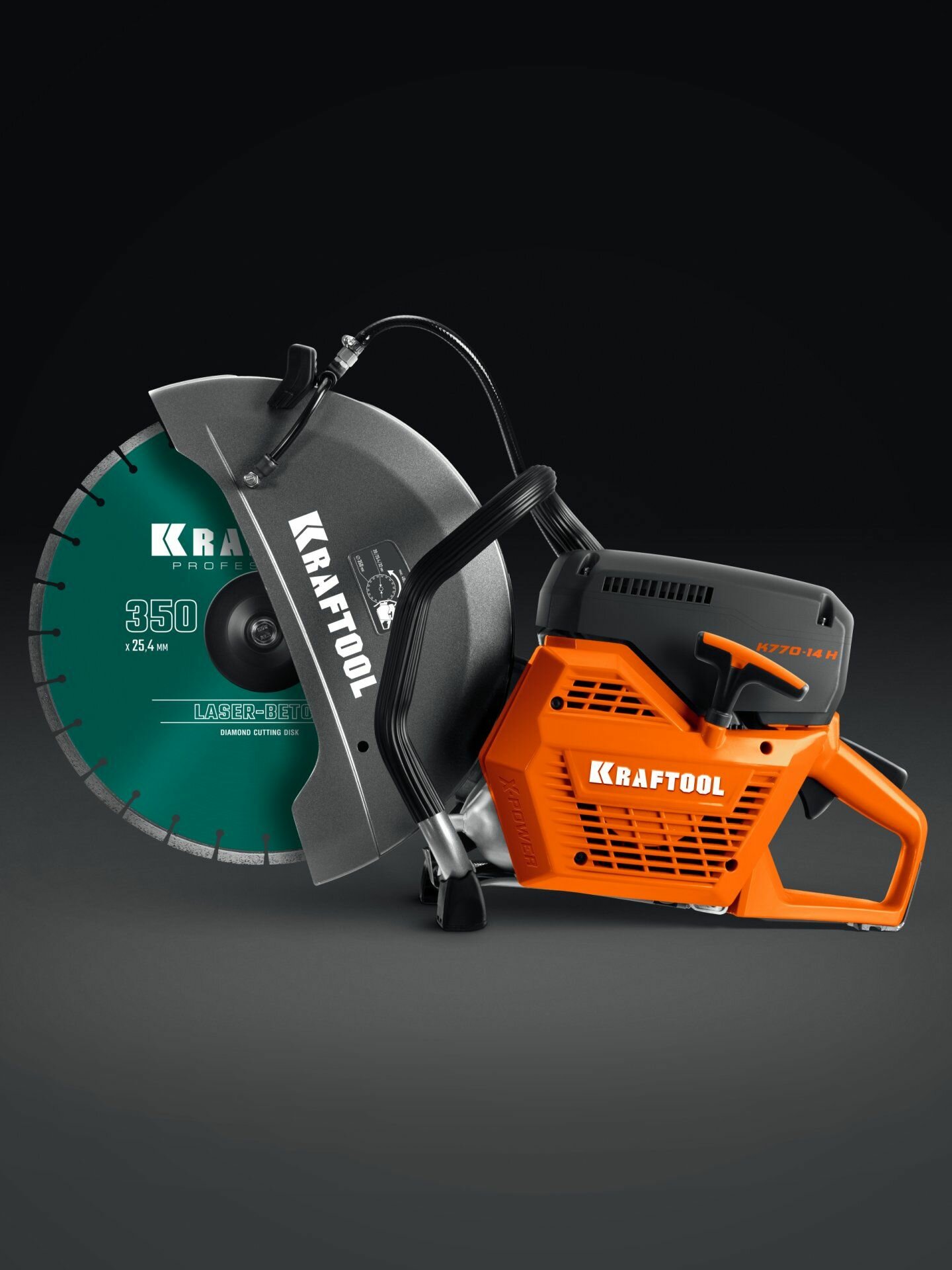 KRAFTOOL 3700 Вт, 350 мм, диск в комплекте, бензорез по бетону (бетонорез) (K770-14 H)