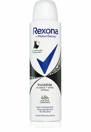 Дезодорант Rexona Invisible Black and White, спрей, 150 мл