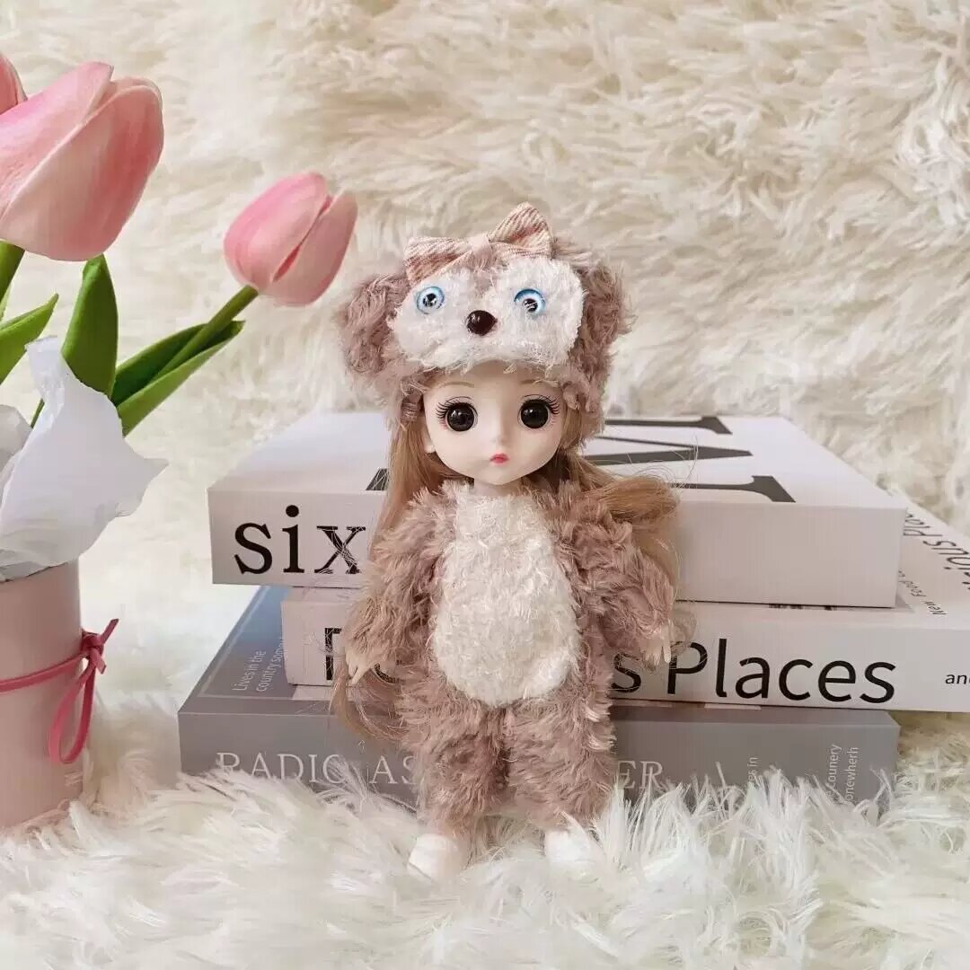 Снежка 17 см плюшевая кукла в пакете, мягкая фурри игрушка для девочек, подарок на день рождения