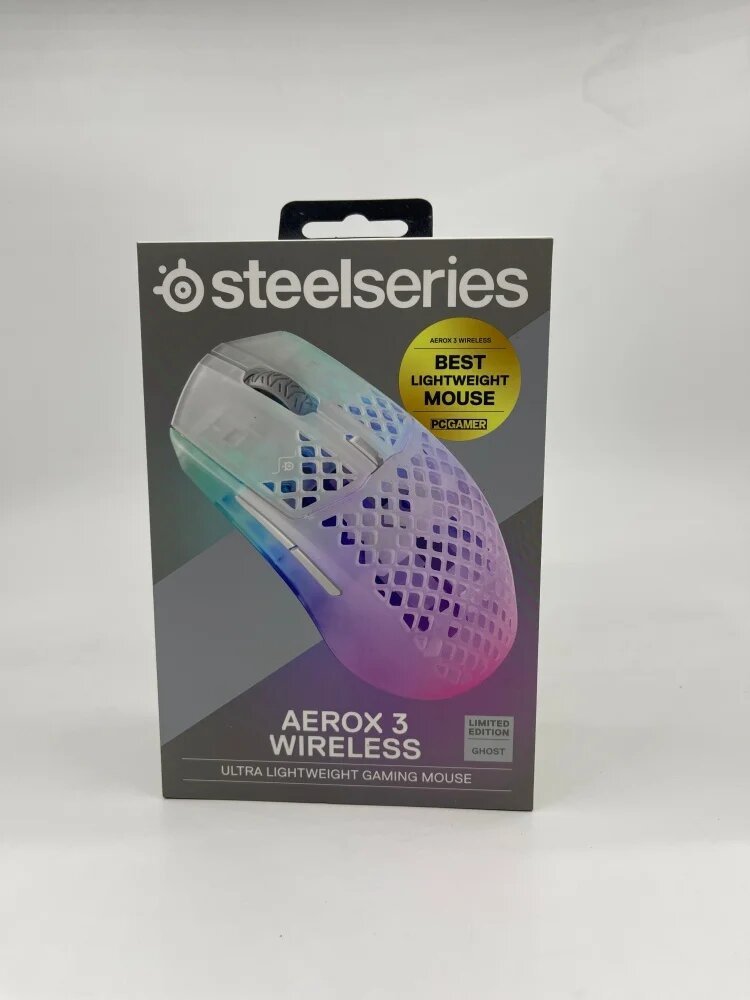 Steelseries Aerox 3 Wireless Ghost, в коробке