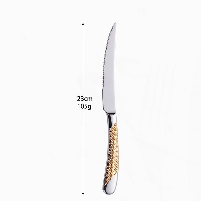 Нож столовый SPKLIFEY 23см, gold knife