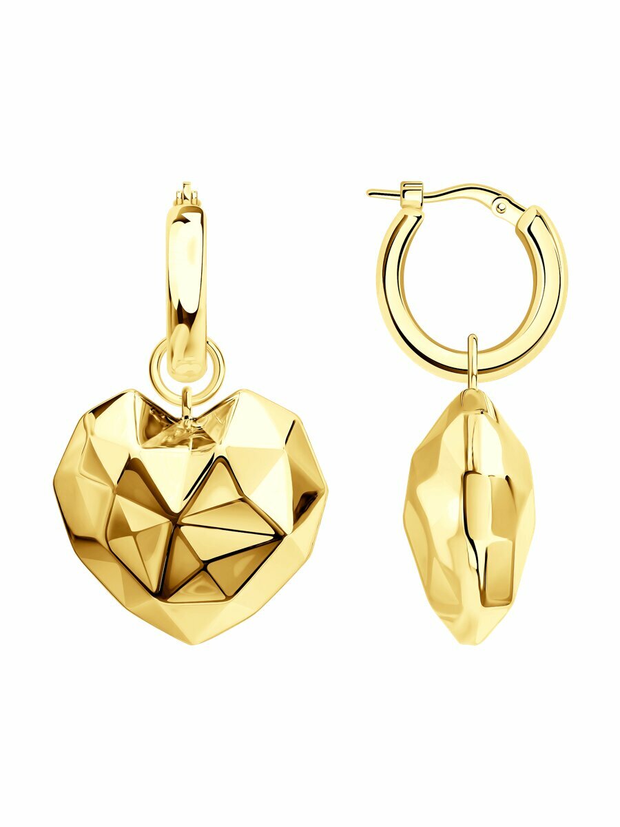 Серьги конго, серебро, 925 проба