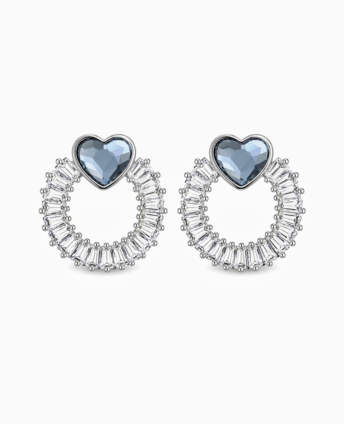 Серьги пусеты, кристаллы Swarovski