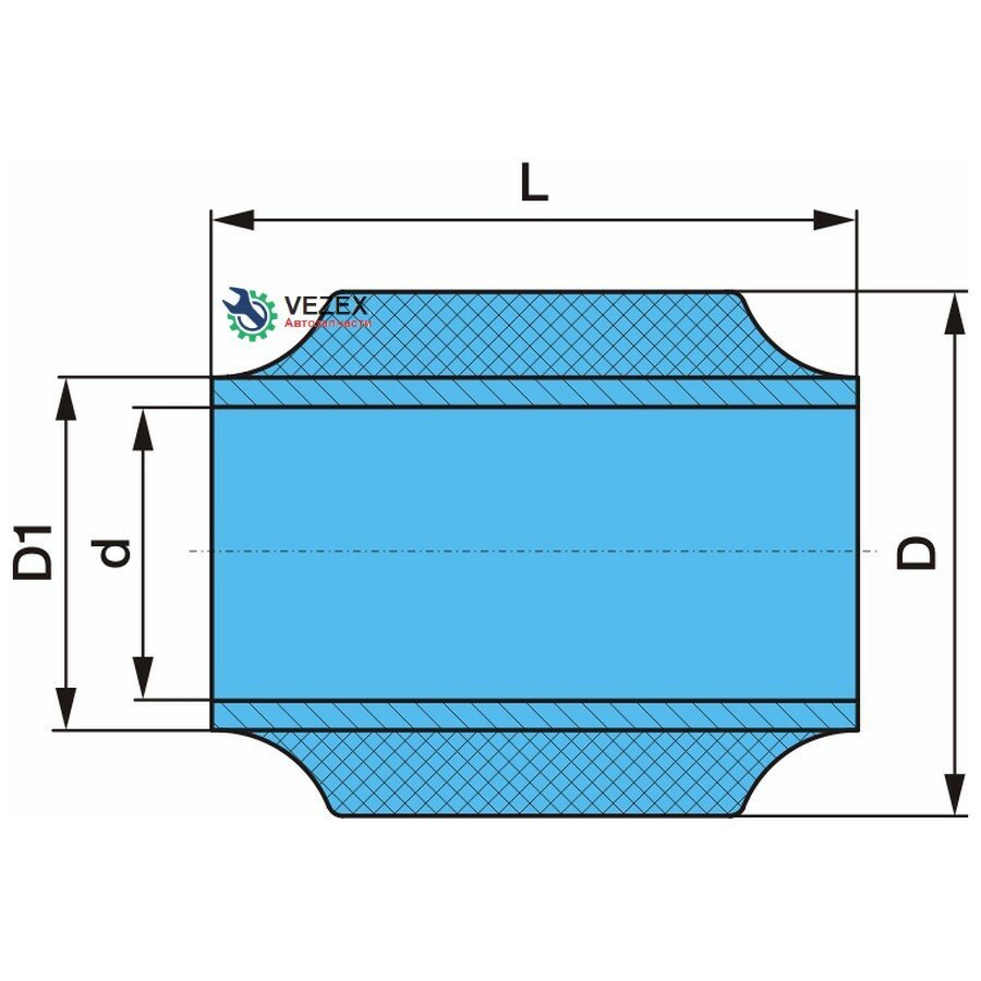 BPW 0203166500 сайлентблок рессоры !50x100x130 \BPW, SCHMITZ VA