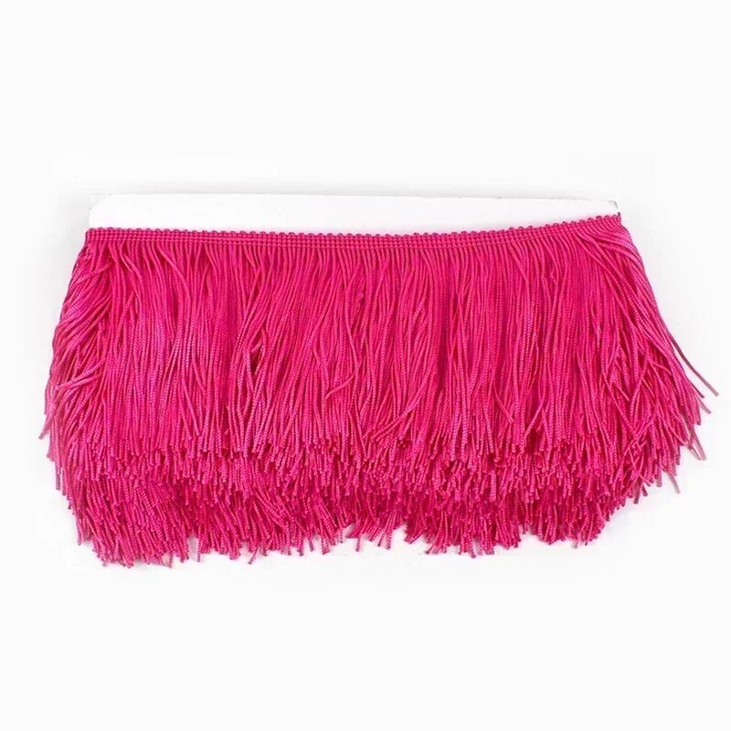 Тесьма с бахромой Розовый, 20см-5Yards, No.9