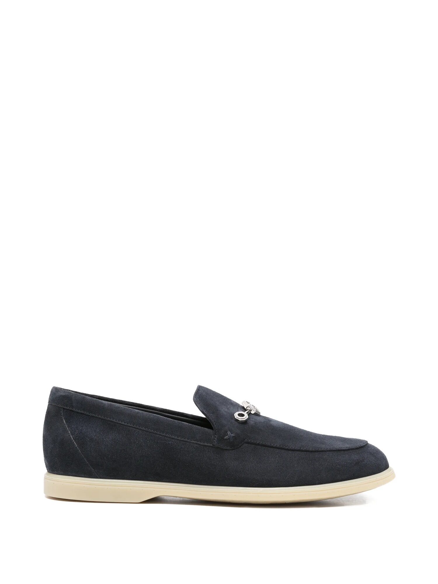 Лоферы Logo-plaque suede loafers