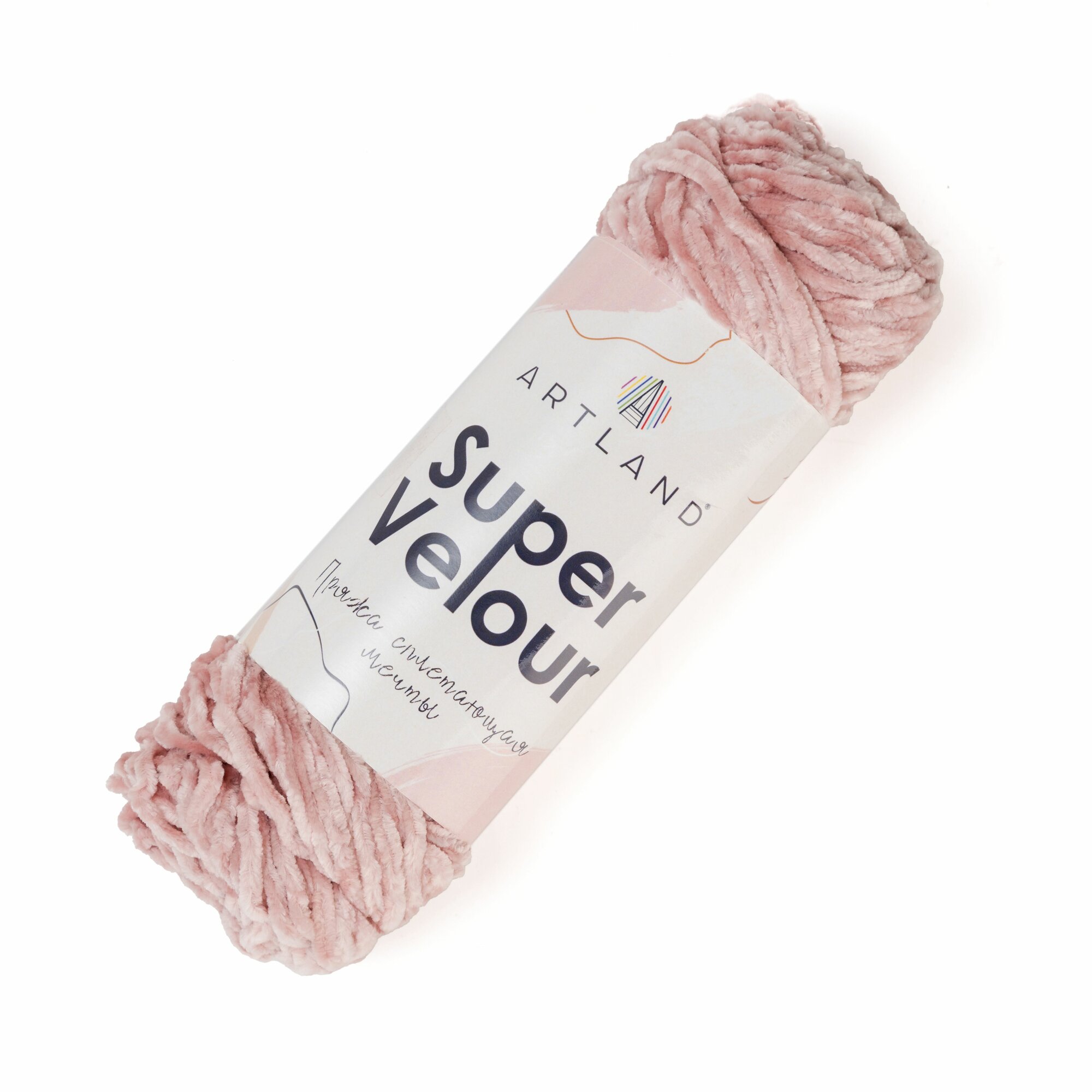 Пряжа для вязания Super Velour Artland 2 мотка (120 м, 95 гр), цвет 05 пудровый