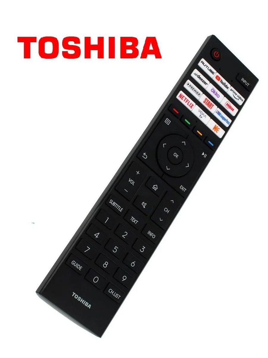 Оригинальный пульт для SMART телевизоров Toshiba, пластик, черный