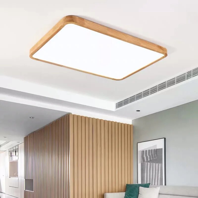 Люстра с LED для гостиной, спальни, прихожей, кухни. Фикстуры, свет. Круглые, квадратные деревянные люстры. LED-лампа, потолочная, прямоугольная.