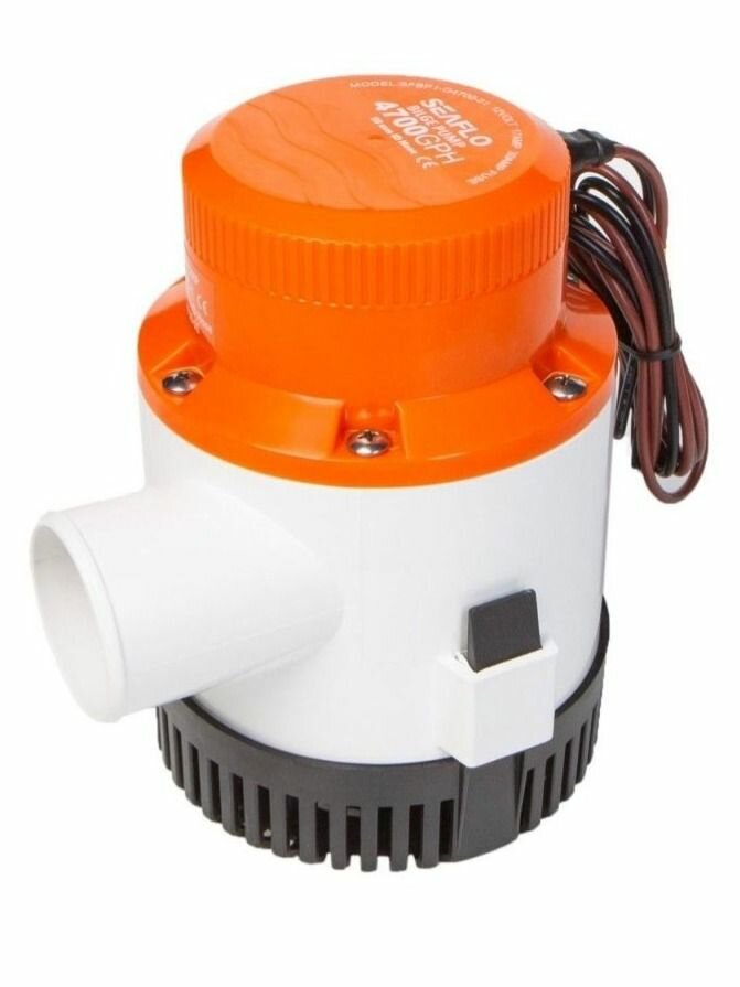Помпа водооткачивающая SeaFlo SFBP1-G4700-01, трюмная, 12V (4700 галлон/час, патрубок 50 мм)