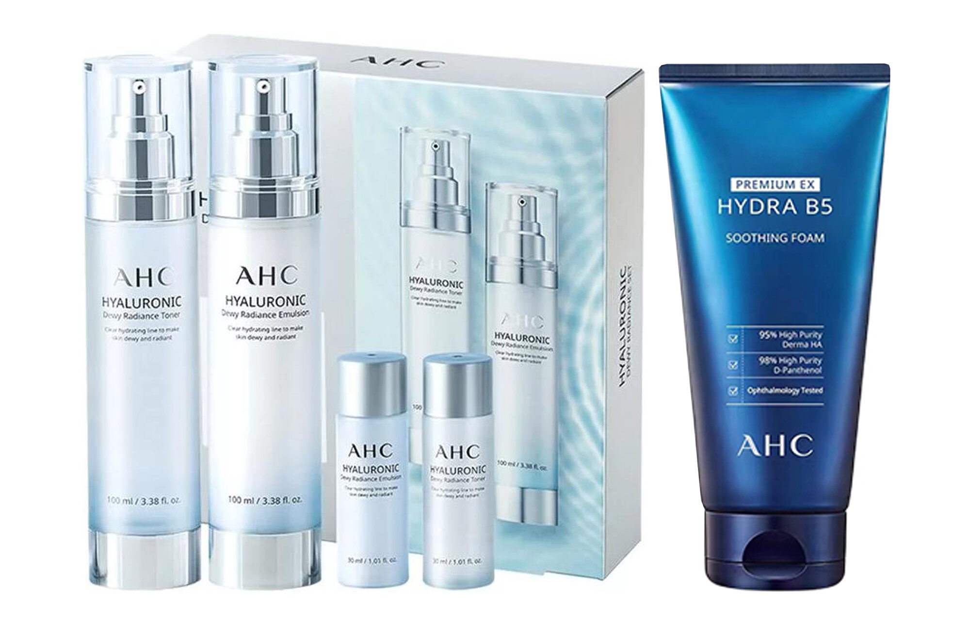 Набор для ухода за кожей унисекс A.H.C Hyaluronic Dewy Radiance