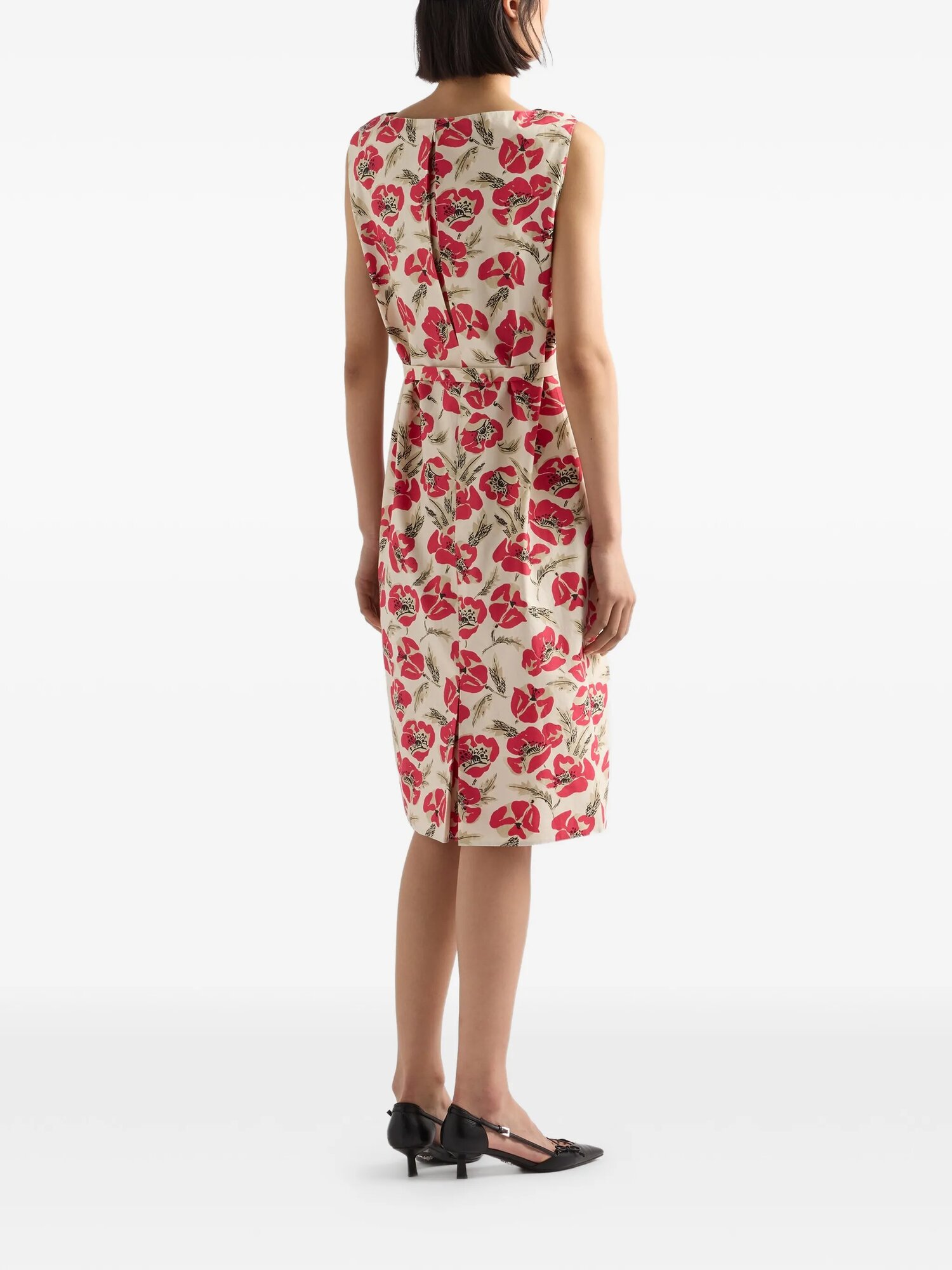 Платье Prada Printed soft poplin dress, размер 40, разноцветный — фото 1