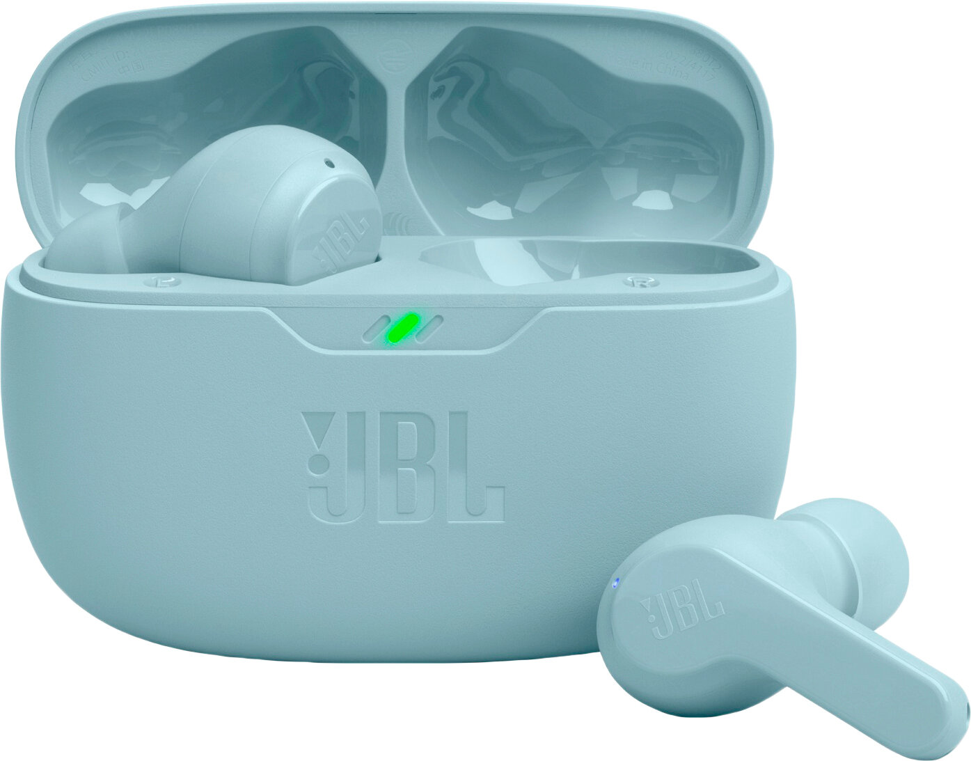 Наушники JBL Wave Beam, портативные, зеленые, встроенный микрофон, до 8 часов работы
