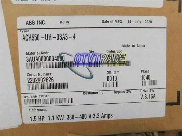 Модуль ABB Frequency Converter ACH550-UH-03A3-4