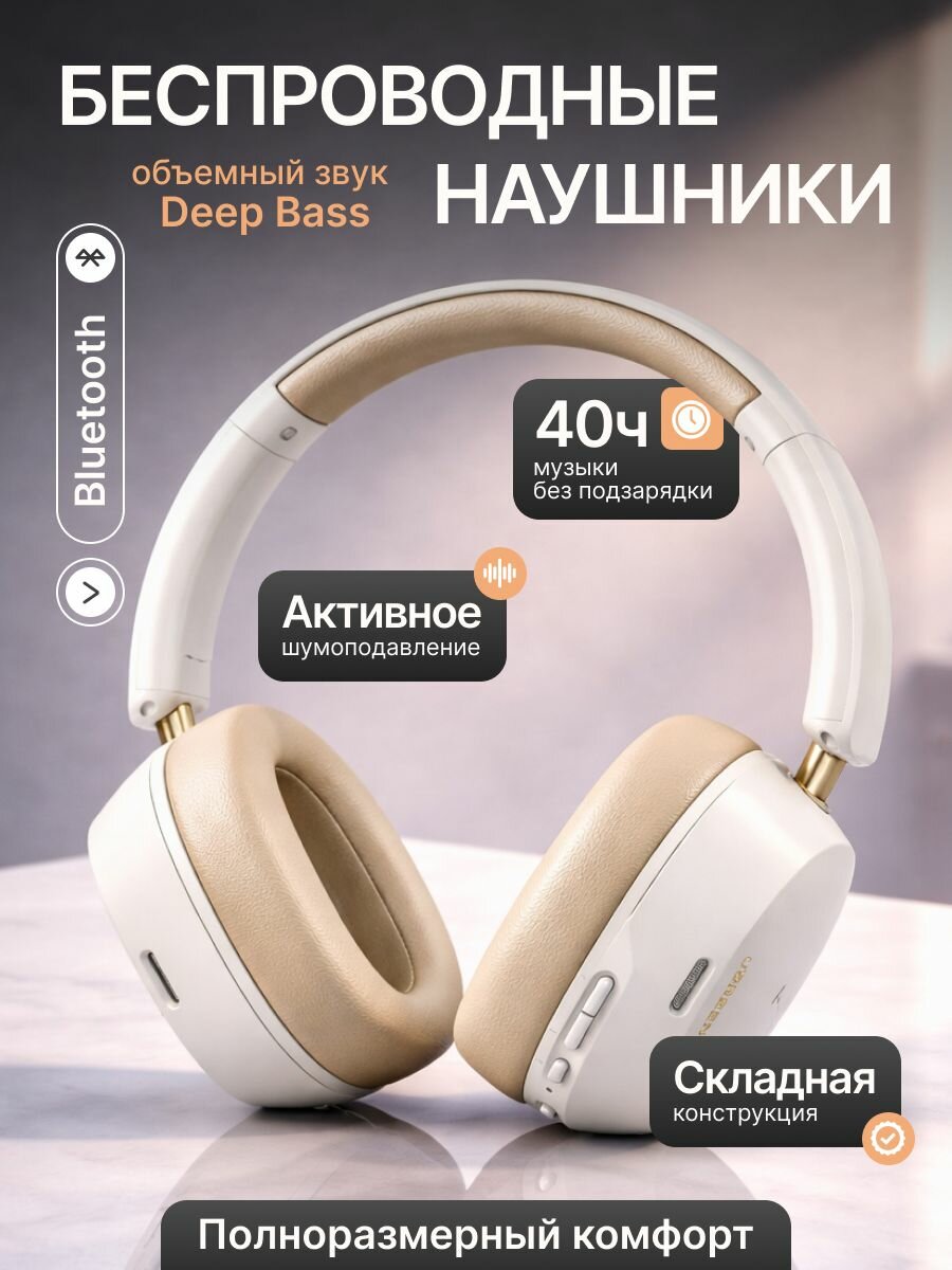 Наушники беспроводные большие накладные Ugreen HP203 Max5c