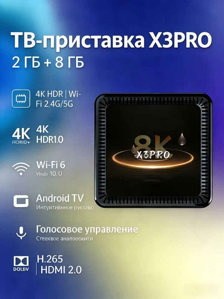 Выгодно! ТВ-бокс Q96: Android 13 16 ГБ 4K голосовой пульт. Всё для умного ТВ.