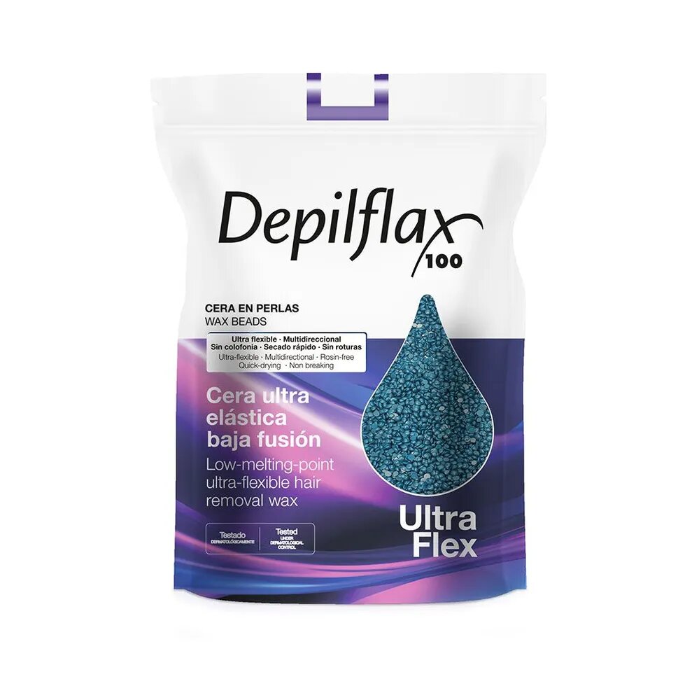 DEPILFLAX100 Воск синтетический пленочный, высокоэластичный в гранулах Ultra Flex (Синий) 1000гр