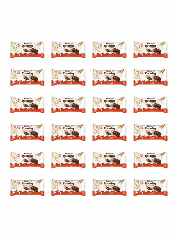 Kinder Шоколад Country молочный со злаками, 94 г, 24 шт