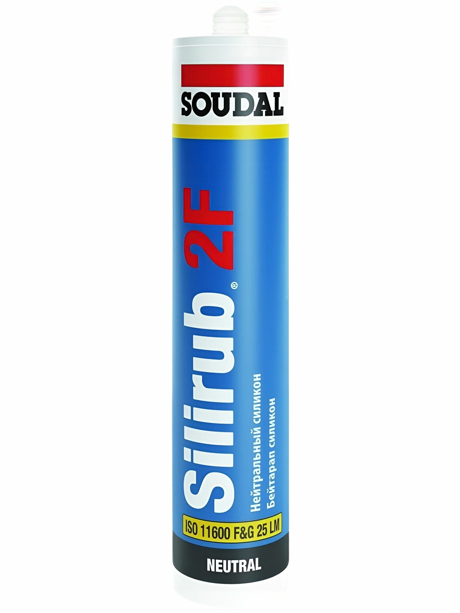 Герметик силиконовый нейтральный Soudal Silirub 2F серый 300 мл