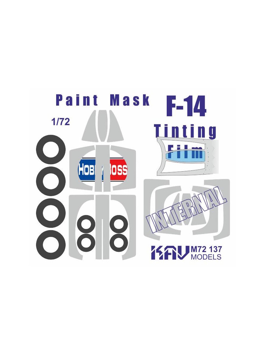 Маска окрасочная на F-14 Profi (Hobby Boss) 1:72 KAV M72 137