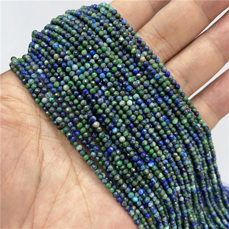 Зеленые бусины из натурального камня Vinswet 2-4 мм 3mm About 130pcs, NO.36 Azurite
